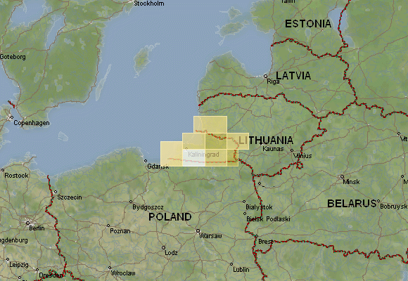 Download Kaliningrad oblast topographic maps - mapstor.com