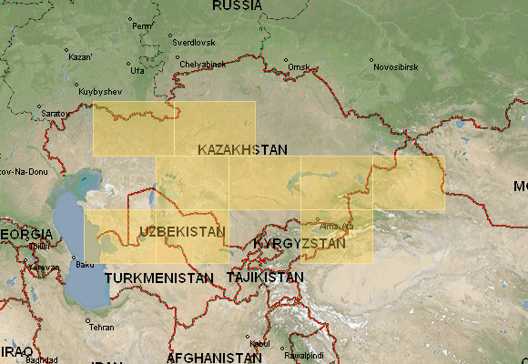Download Kazakhstan topographic maps - mapstor.com
