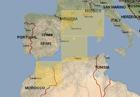 Download Spain topographic maps - mapstor.com