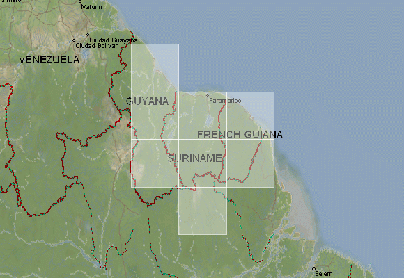 Download Suriname topographic maps - mapstor.com